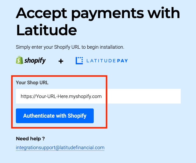 Shopify Integration Latitude Partner Resource Toolkit